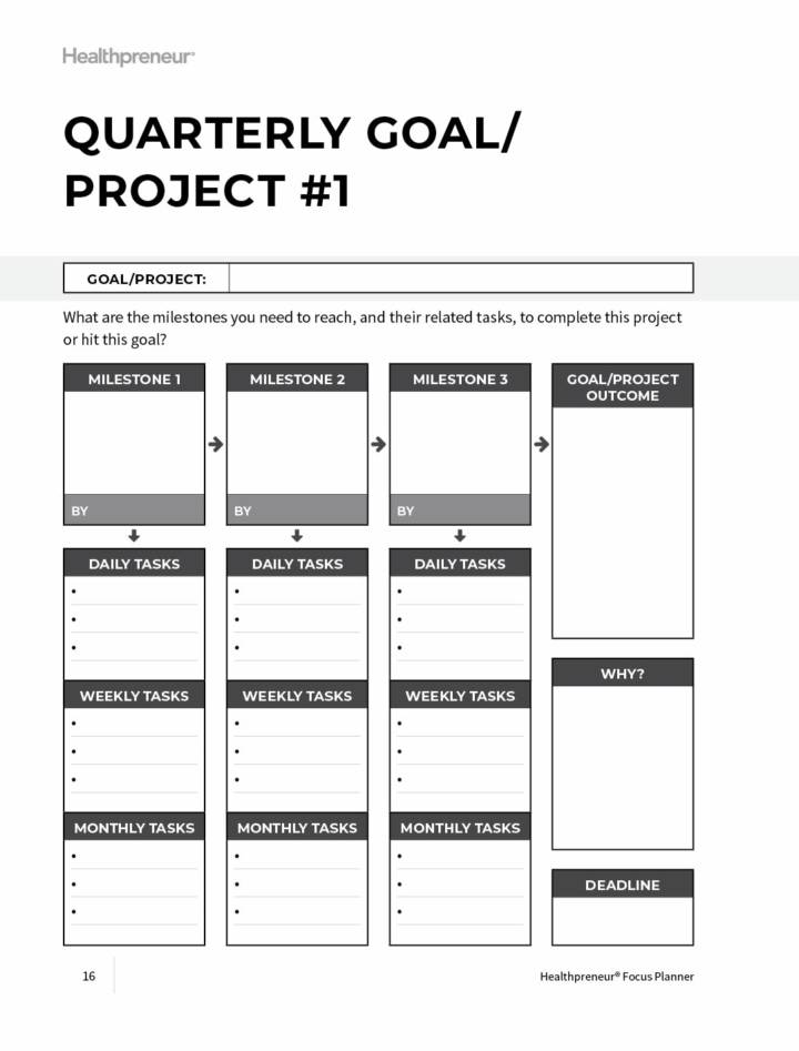 Focus Planner – Healthpreneur